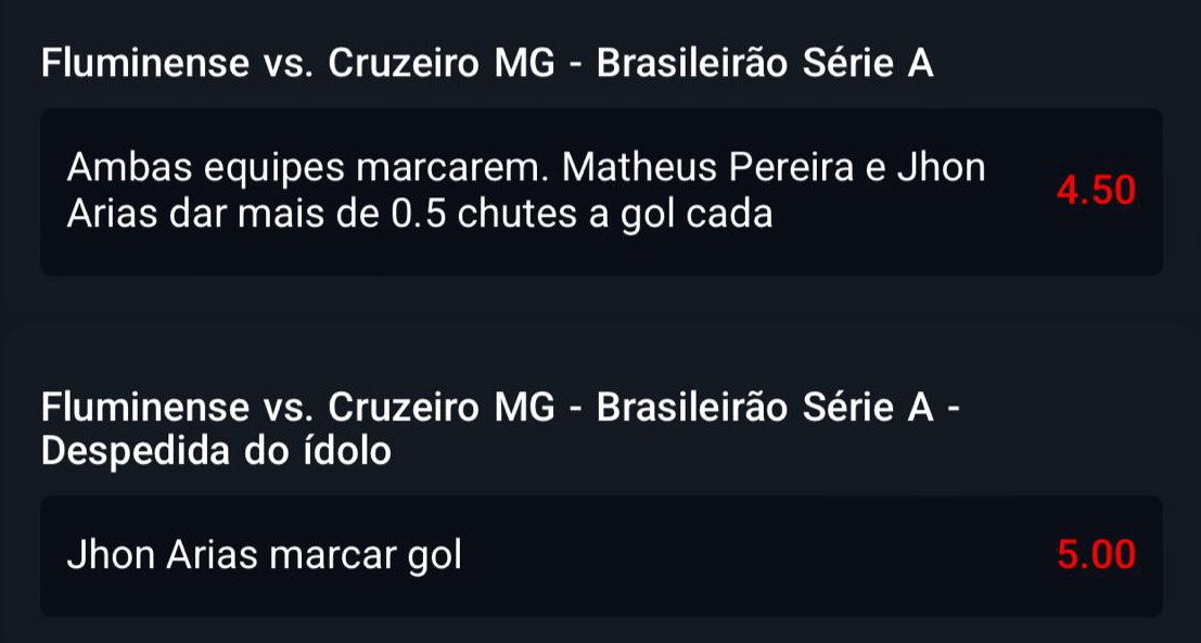 Super Odds de Fluminense x Cruzeiro: Veja ofertas da MC Games para jogo ...