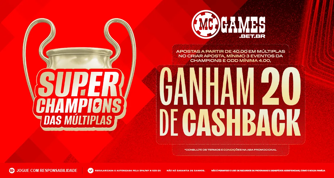 Super Champions das Múltiplas: MC Games oferece cashback para rodada ...